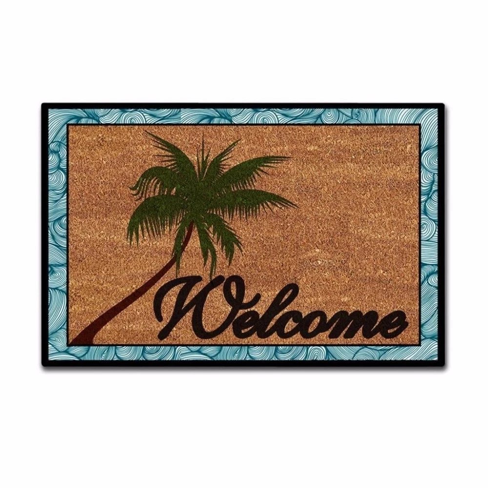 Coconut Entrance Door Mat | Palm Tree Welcome Mat | Doormat Coconut ...