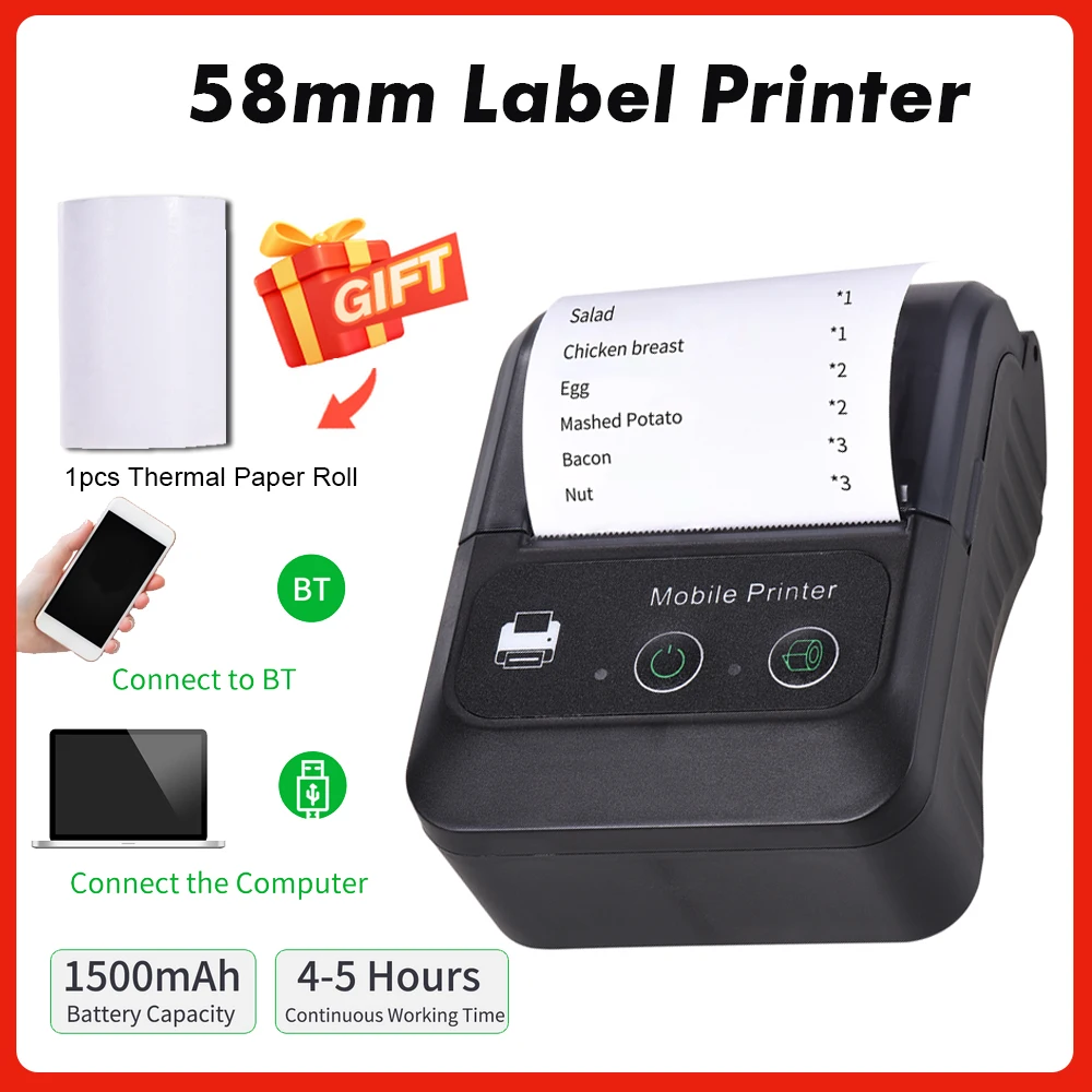 Portable-Wireless-Bluetooth-58mm-2-Thermal-Receipt-Printer-Mini-USB ...