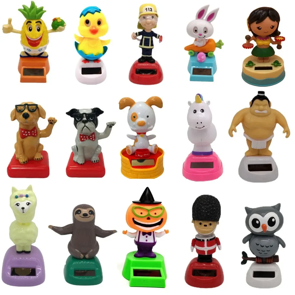 Solar-Car-Ornament-Automatic-Swing-Alpaca-Figurine-Animal-Doll-Toy ...