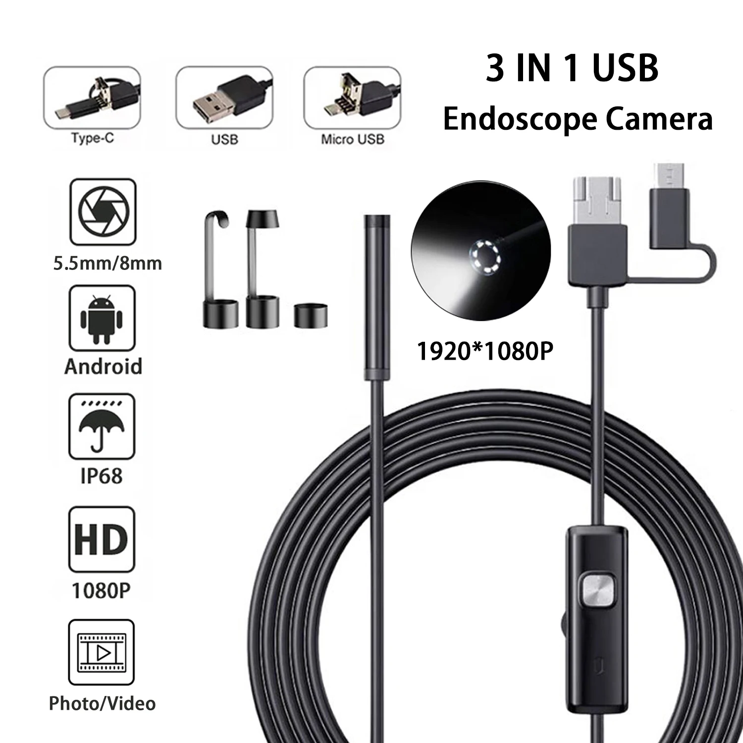 3IN1-Industrial-Endoscope-Camera-IP68-Waterproof-HD1080P-Inspection ...