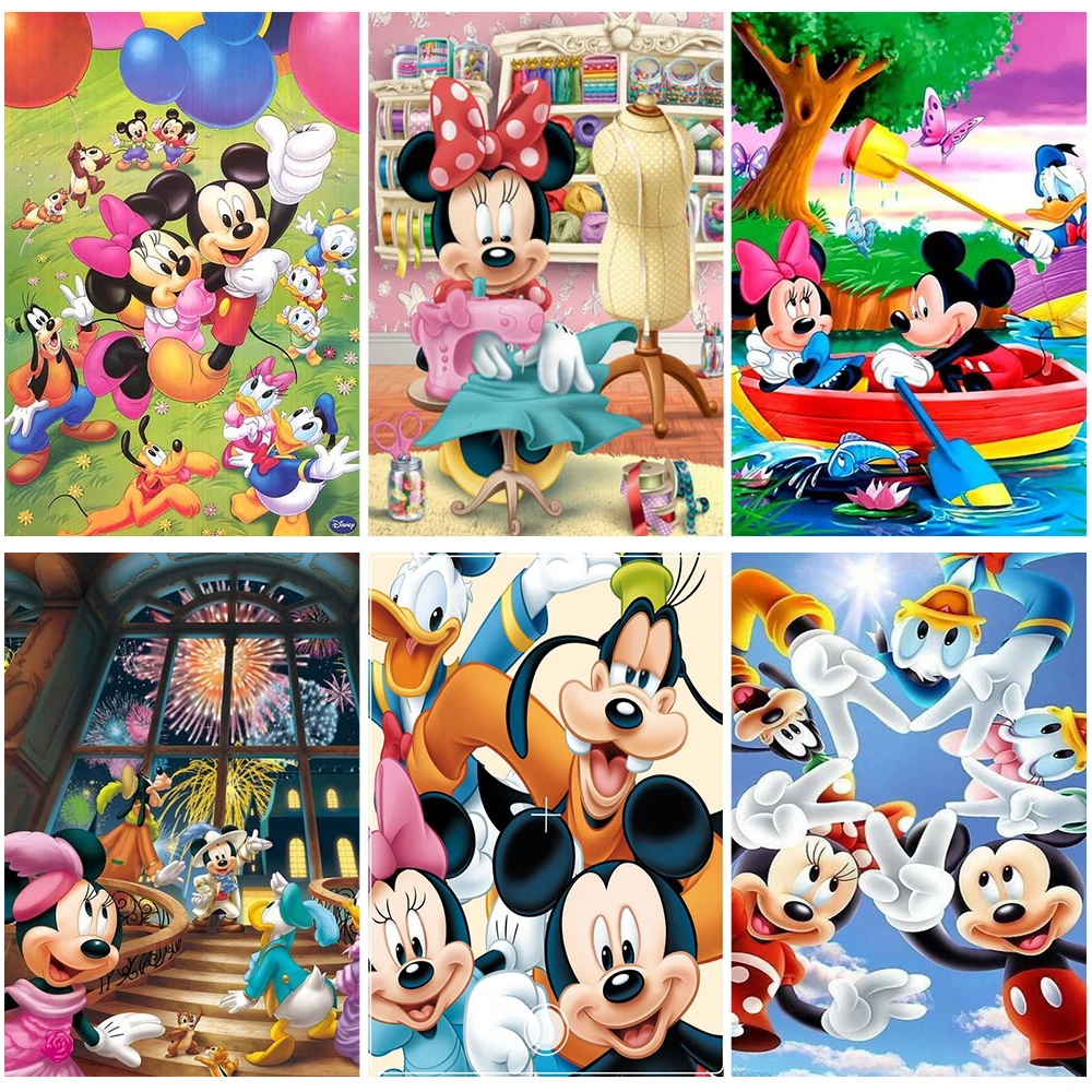 Disney-DIY-5D-Diamond-Painting-Cartoon-Mickey-Minnie-Mouse-Donald-Duck ...