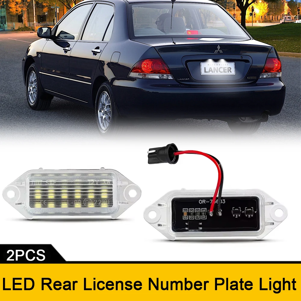 2x-Canbus-LED-Rear-License-Number-Plate-Lights-For-Mitsubishi-Lancer ...