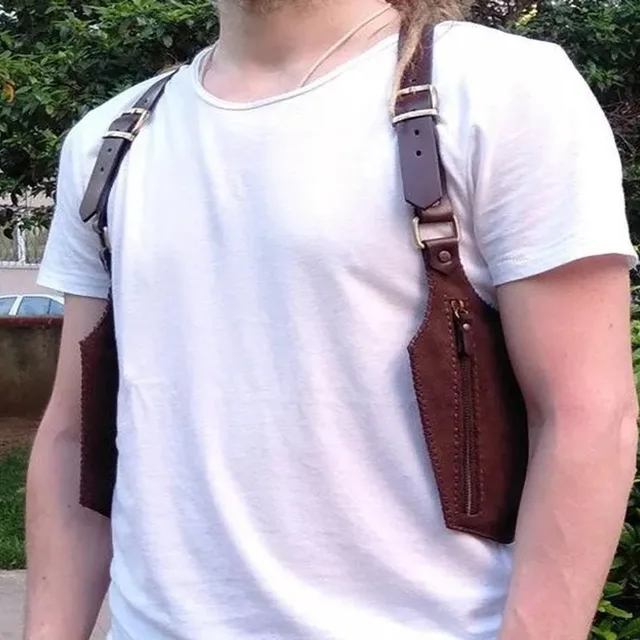 Medieval Anti-Theft Hidden Underarm Strap Wallet Viking Vest Pocket ...