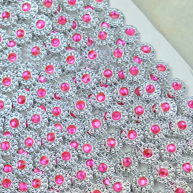 NEW 4 Yards Small Plum Diamond Chain Lace Acrylic Rhinestone Lace Dance ...