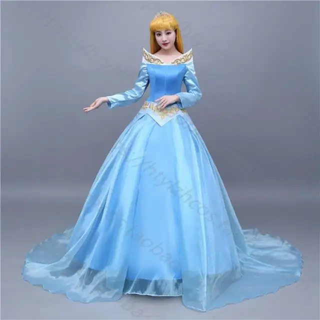 Cosplaydiy-Aurora-Blue-Dress-Princess-Cosplay-Costume-Ball-Gown-Fancy ...