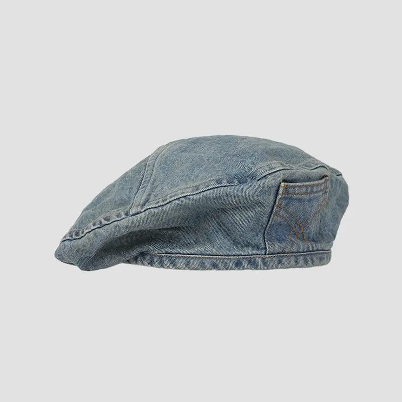 Women's Denim Beret Hat Jeans Berets Painter Hats Autumn Beanie Hat ...