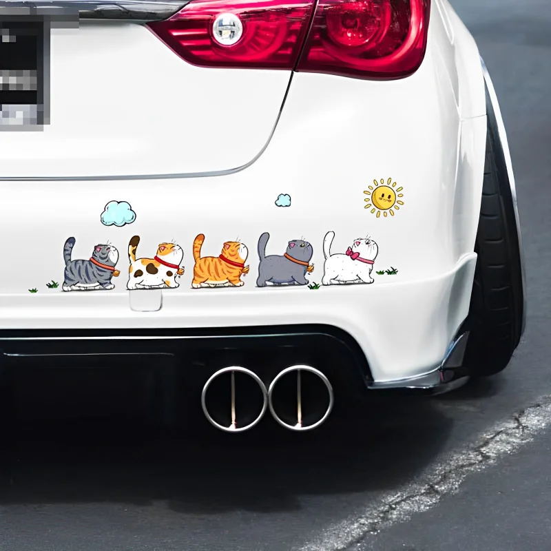 Afly-Funny-Cats-Car-Sticker-Animal-Styling-Waterproof-Stickers ...