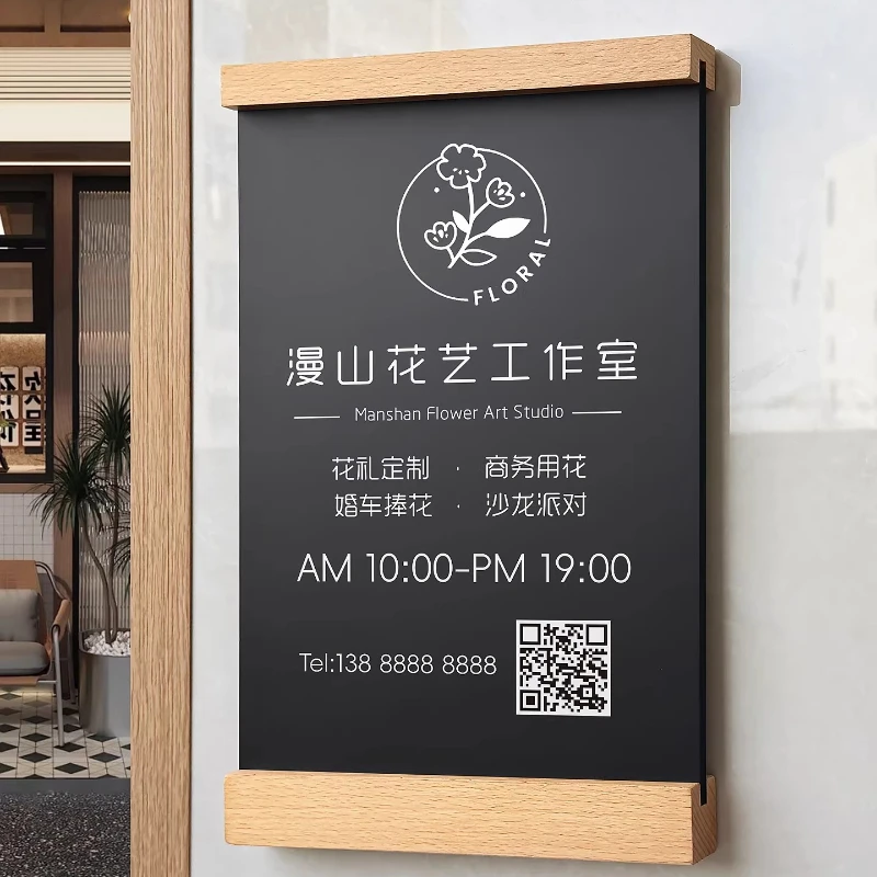 Custom-tailor QR Code Transparent Acrylic Sign Beauty Salon Store ...