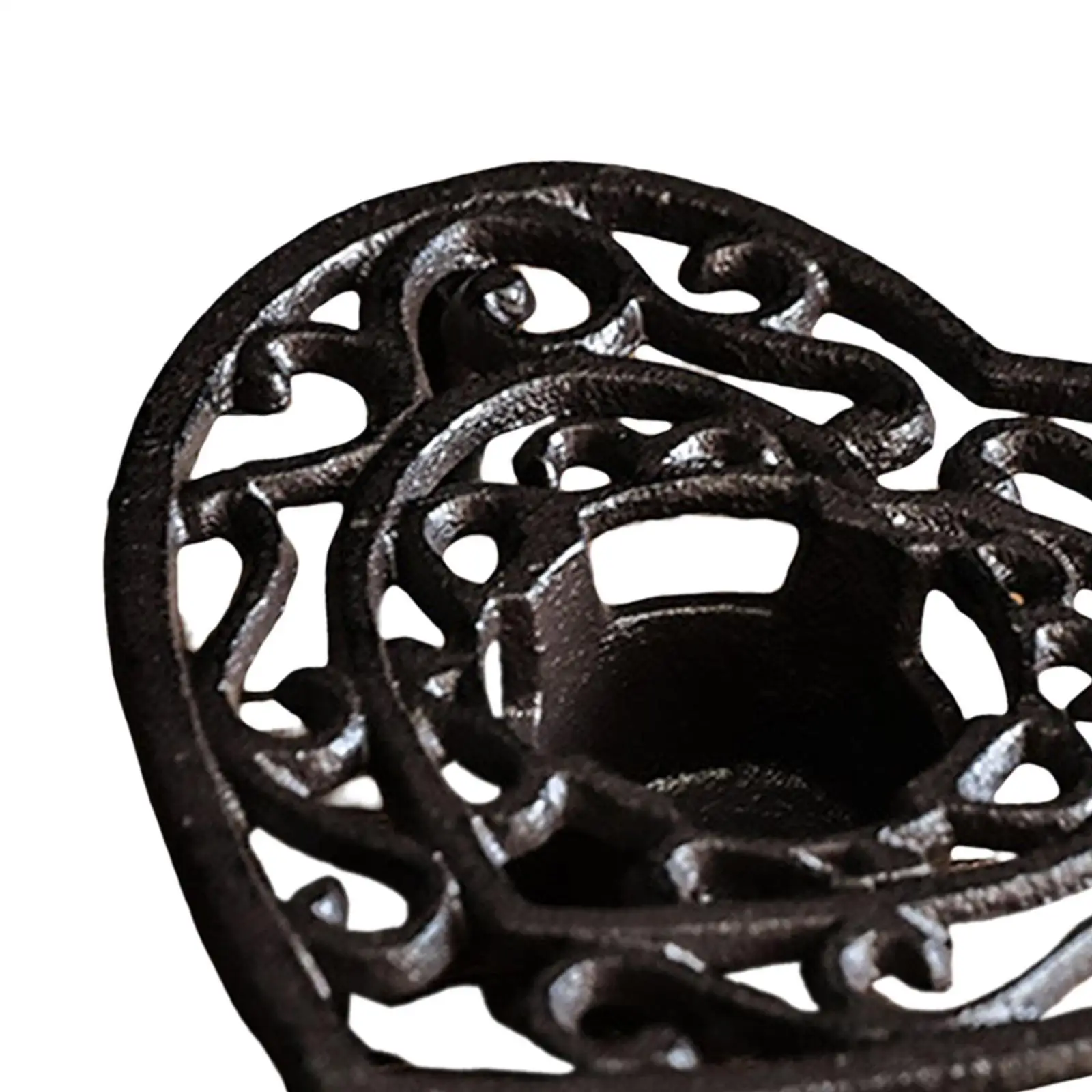 Rustic-Cast-Iron-Teapot-Warmer-Stable-Graceful-Hollow-Out-for-Balcony ...