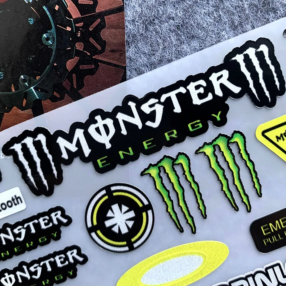 Monster Energy Blue Stickers