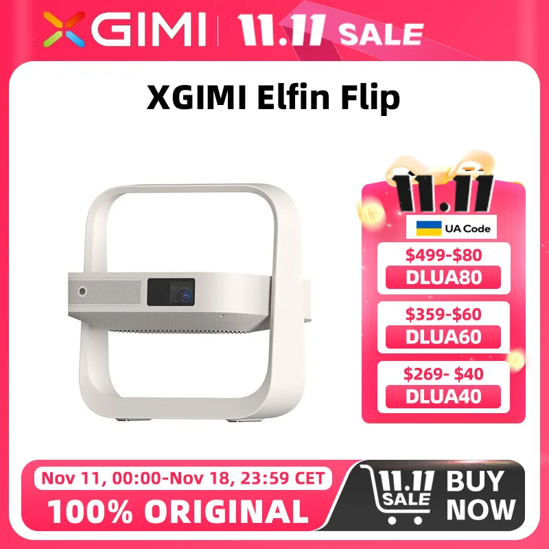 XGIMI-Elfin-Flip-1080P-400-ISO-Lumens-Projector-Build-in-Adjustable ...