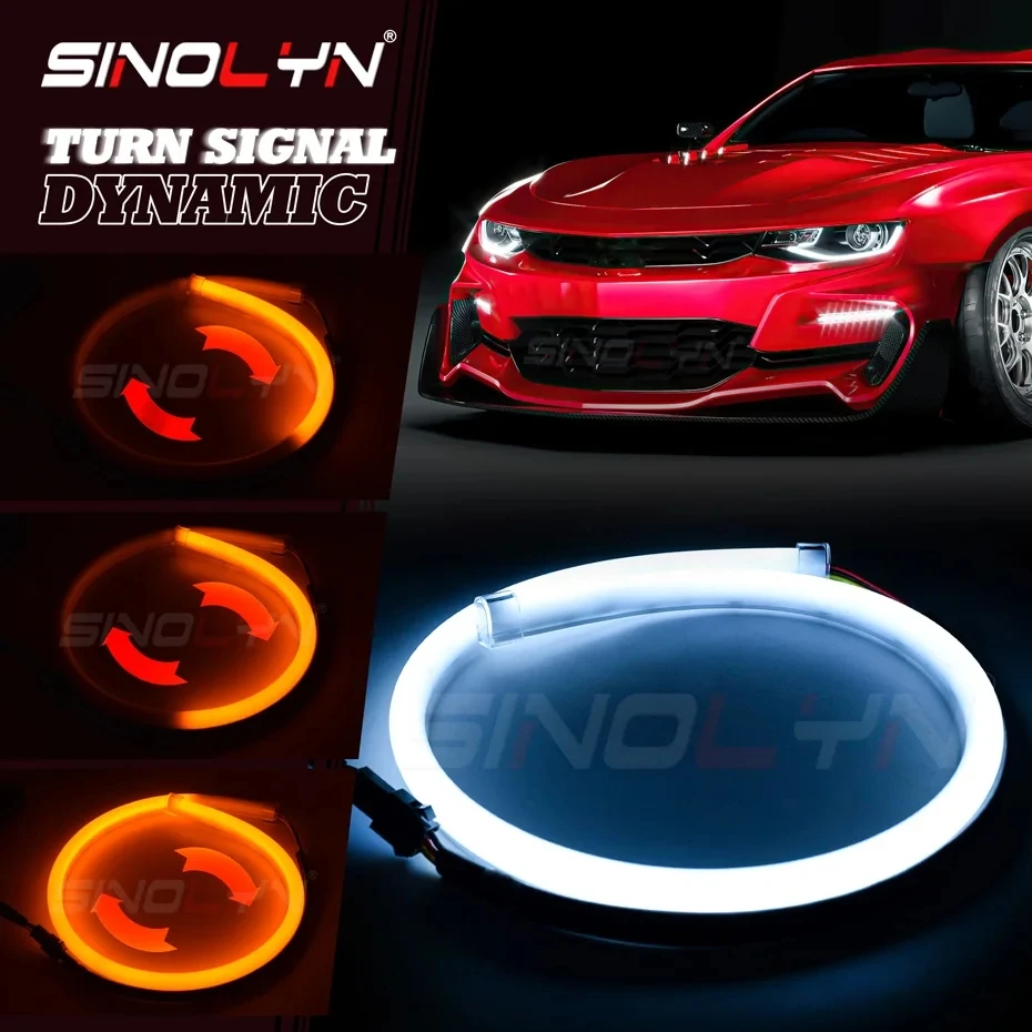 LED Strips Sequential Flowing Dynamic Turn Signal Lights DRL Flexible ...