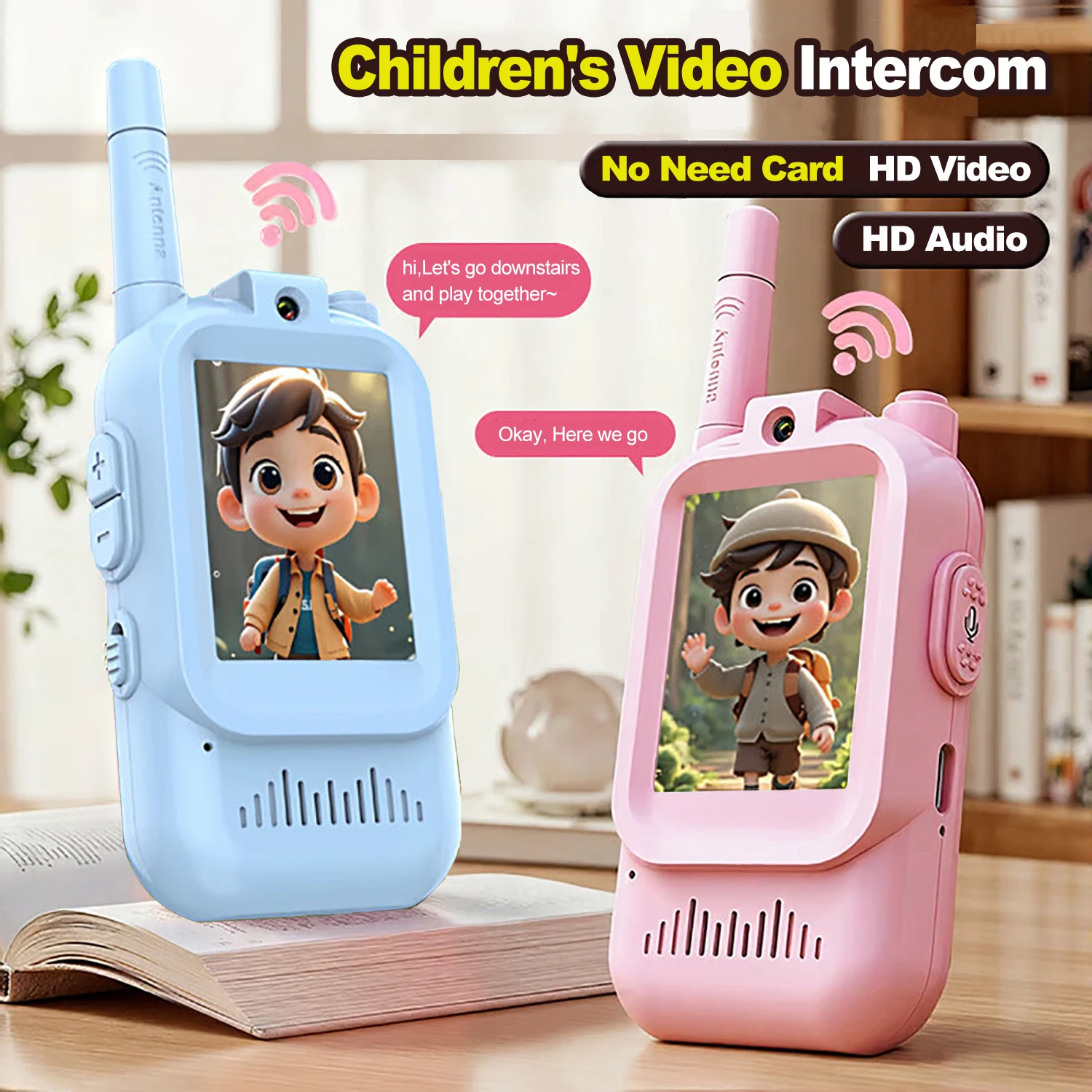 Children's Video Intercom 2-inch High-definition Screen Rechargeable ...
