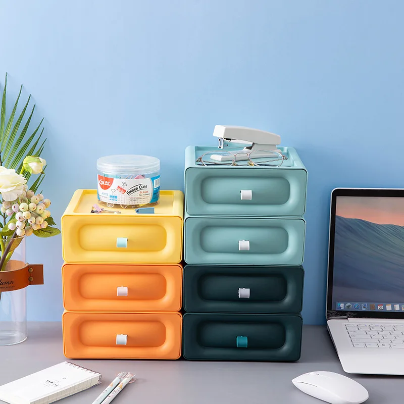 Drawer-type-desktop-storage-box-stackable-storage-drawer-file ...