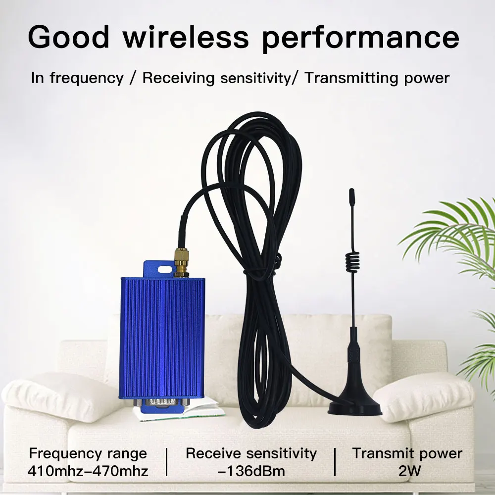 2W SX1278 Lora Transmitter Receiver Uart 433mhz Transceiver Long Range ...