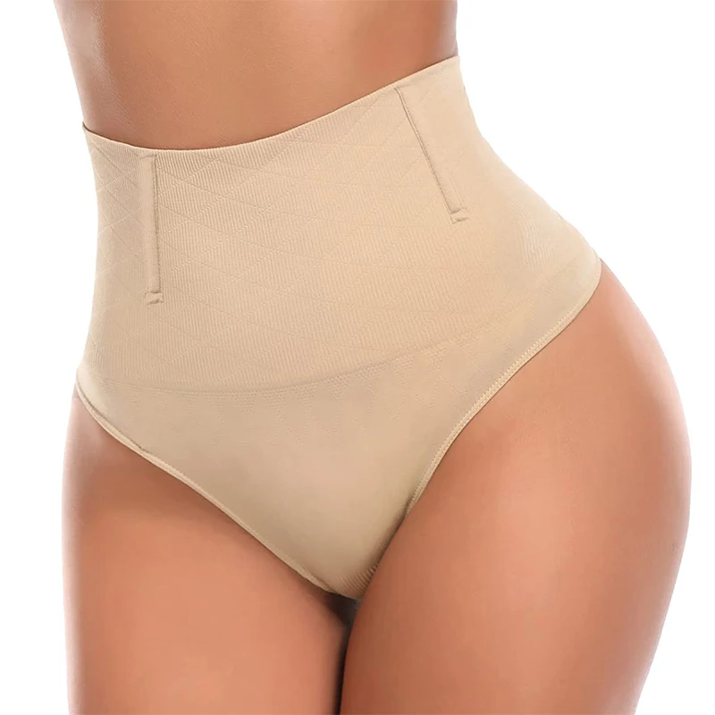 Women Seamless Tummy Control Thong Shapewear Butt Lifter High Waist