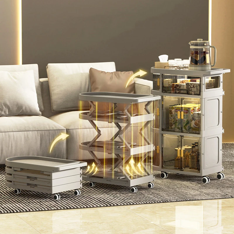 Multi-functional Folding Kitchen Trolleys Living Room Bedroom Kitchen ...