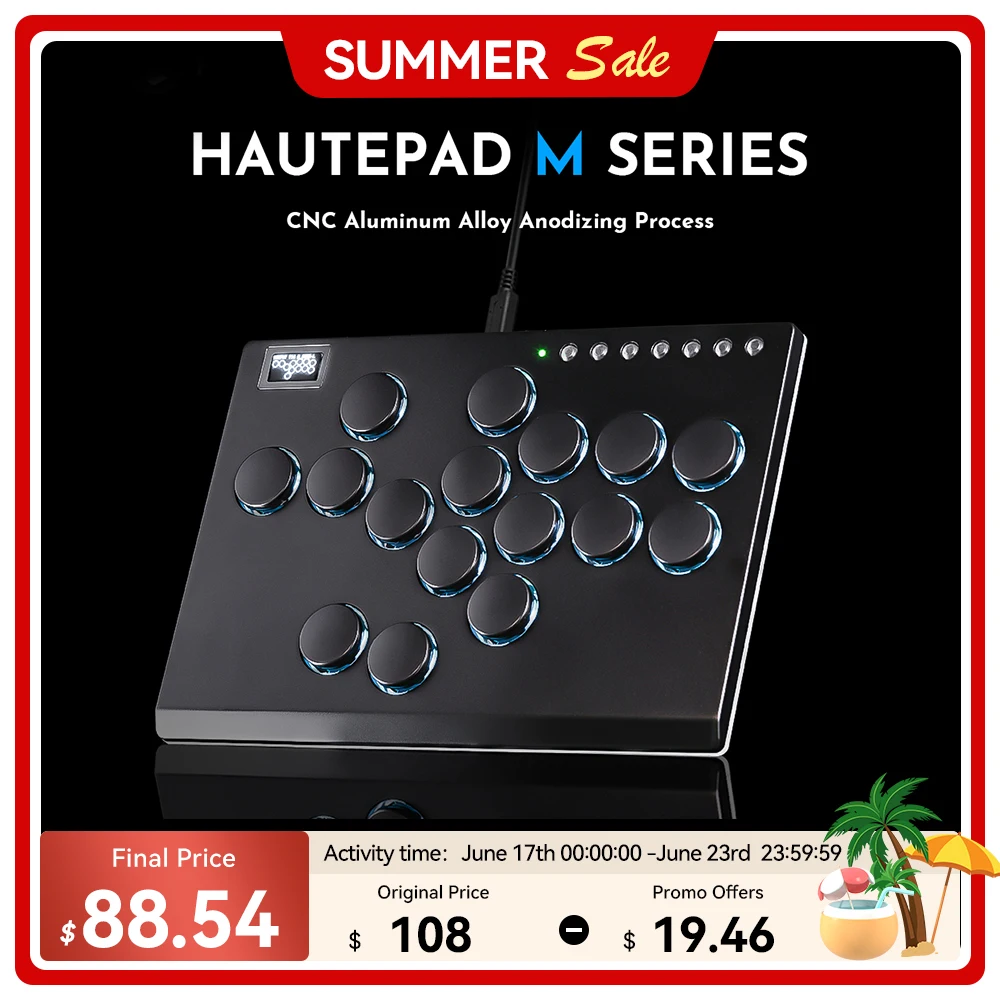 Haute42-Aluminum-Alloy-Hitbox-Controller-Fighting-Game-Joystick ...