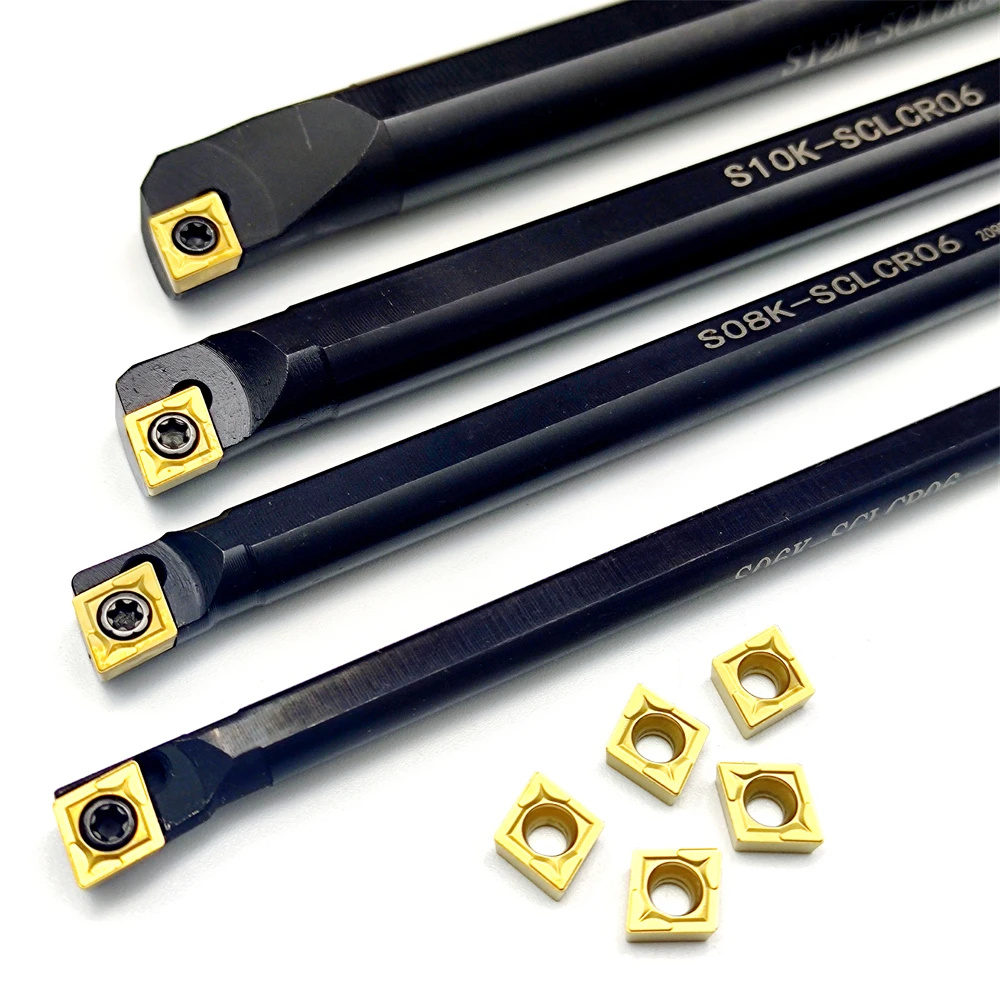 S06K S07K S08K S10K S12M S14N S16Q SCLCR06 95° Spiral Turning Tool SCLCL06 Boring Bar CCMT060204 ...