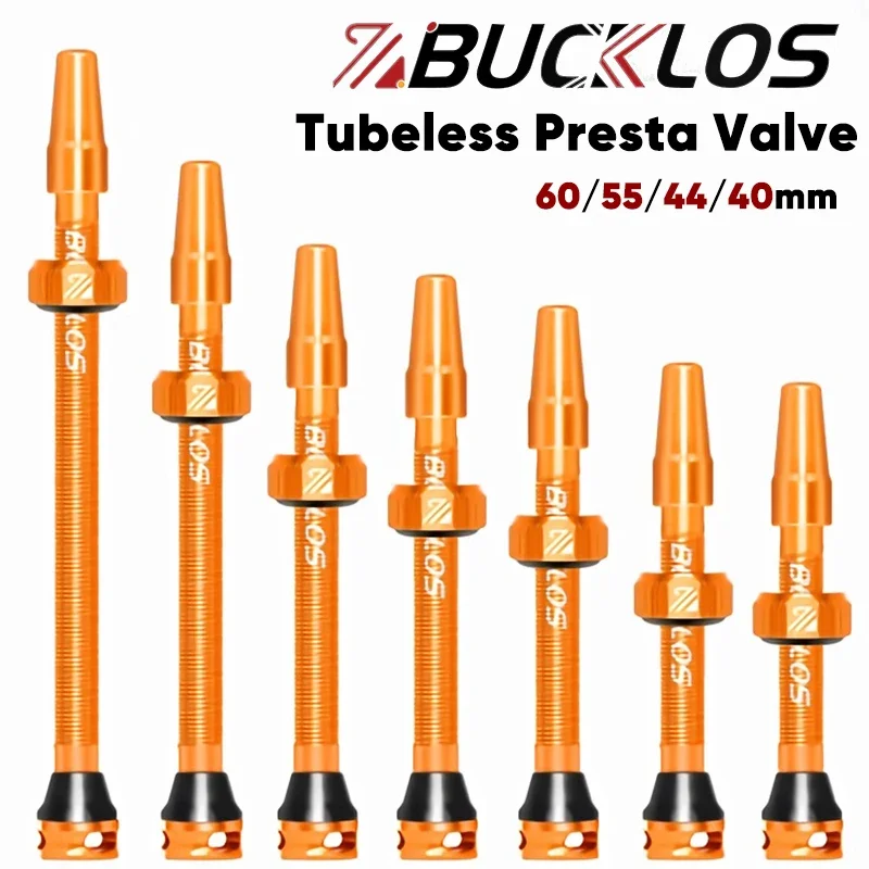 BUCKLOS Bicycle Presta Valve 40/44mm Tubeless Valve CNC Aluminum Alloy ...