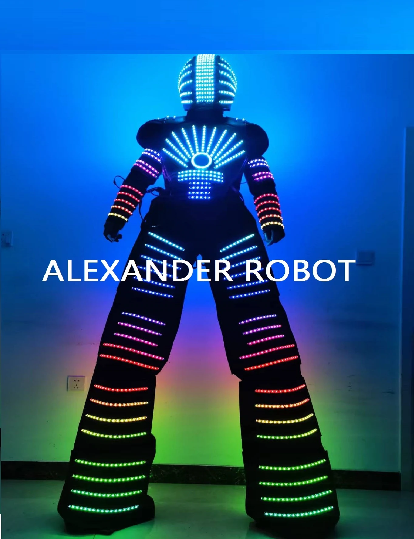 Costume de robot arcs en ciel LED, Pixels intelligents, Vêtements ...