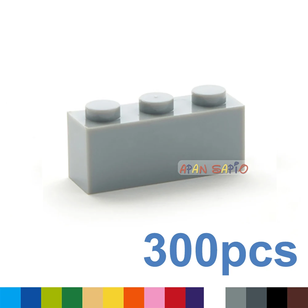 300pcs Building Blocks Toys High 1x3 16Color Bricks Size Compatible ...