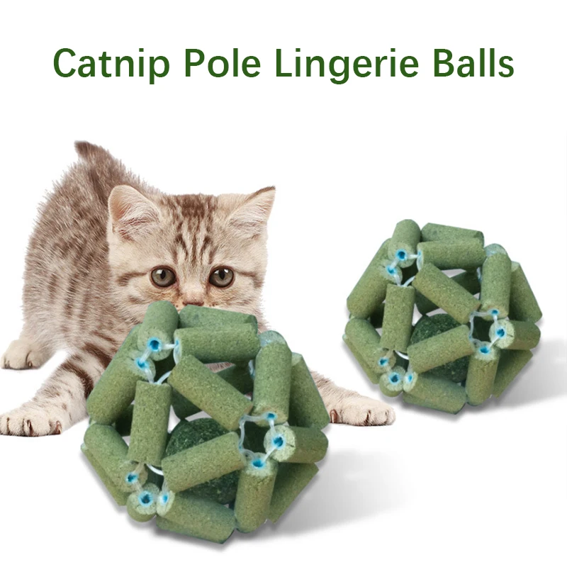 Cat-Grass-Stick-Cage-Bell-Ball-Catnip-Tease-Toys-Safe-Cleaning-Teeth ...