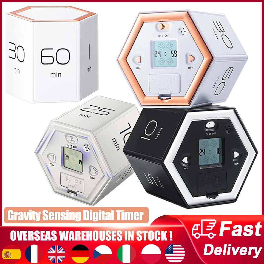 Gravity-Sensing-Digital-Timer-Magnetic-Cubes-Timer-Hexagon-Flip-Timer-for-Studying-Cooking ...