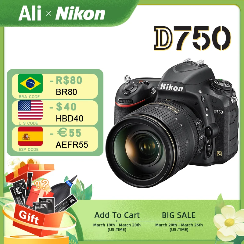 Nikon D750 Hd Slr Digital Camera, Optional 24-120mm Ed Vr Lens - Dslr Cameras - AliExpress