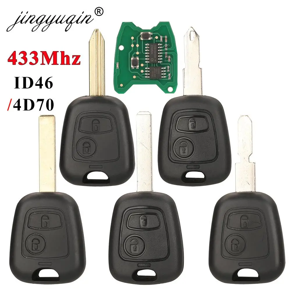 jingyuqin 433MHz Clé De Voiture À Distance Pour Citroen C1 C2 C3 C4 ...