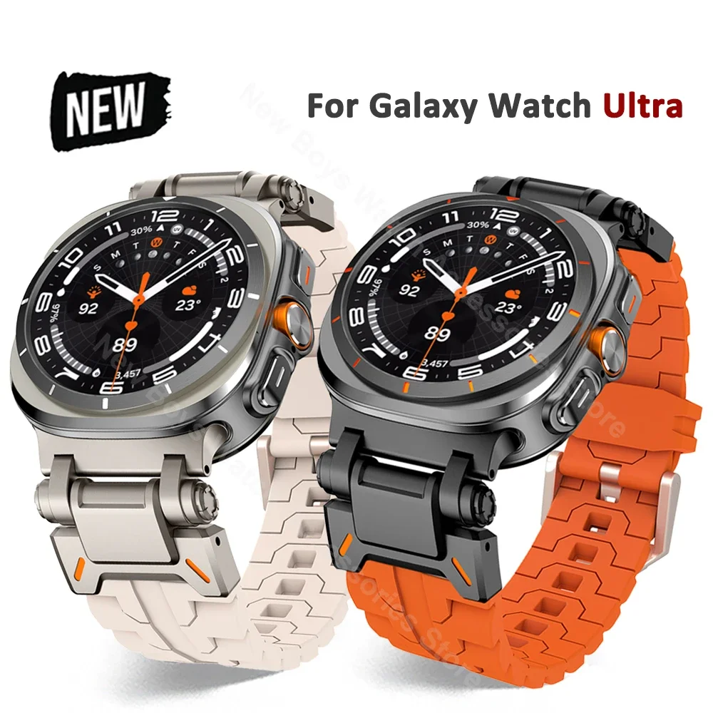 No Gaps Silicone Band for Samsung Galaxy Ultra Watch 47mm Luxury ...