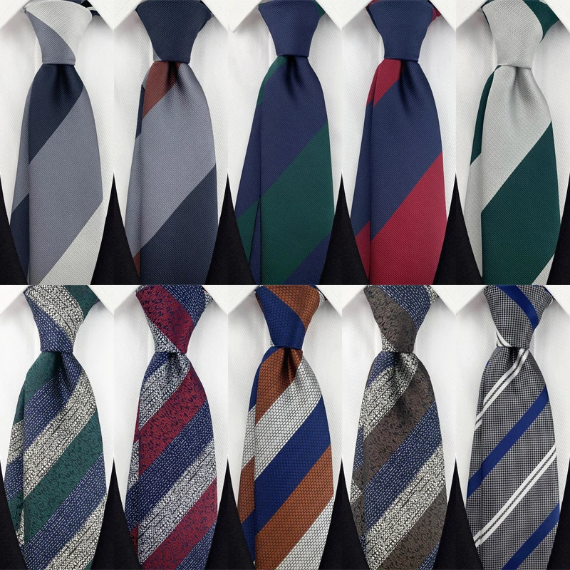 Fashion-8CM-Mens-Necktie-Stripes-Striped-Ties-For-Man-Groom-Jacquard ...