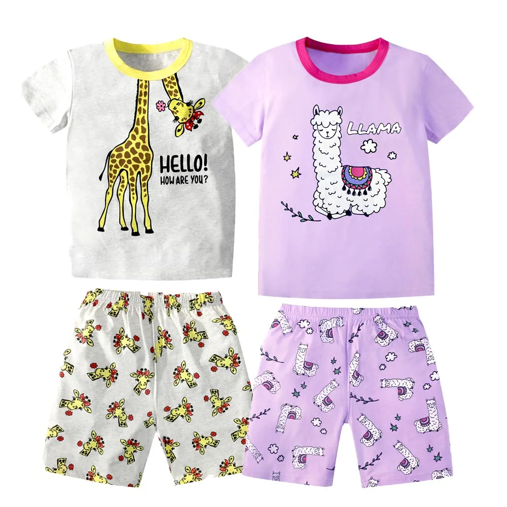 Summer Girls Pajamas Children's Sleepwear Pyjamas Kids for 2 to 13 ...