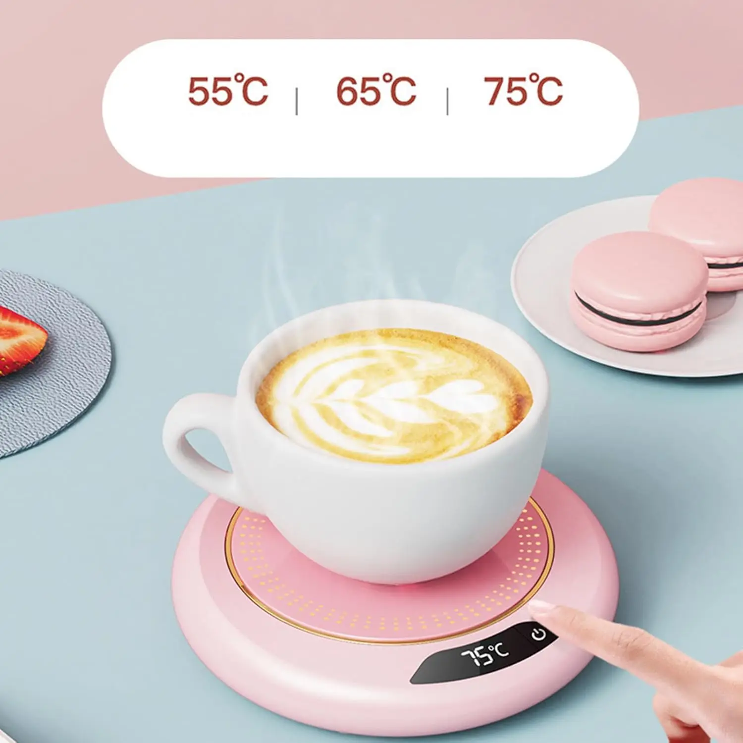 USB Cup Warmer Coffee Mug Mini Heating Coaster 3 Temperature Setting ...