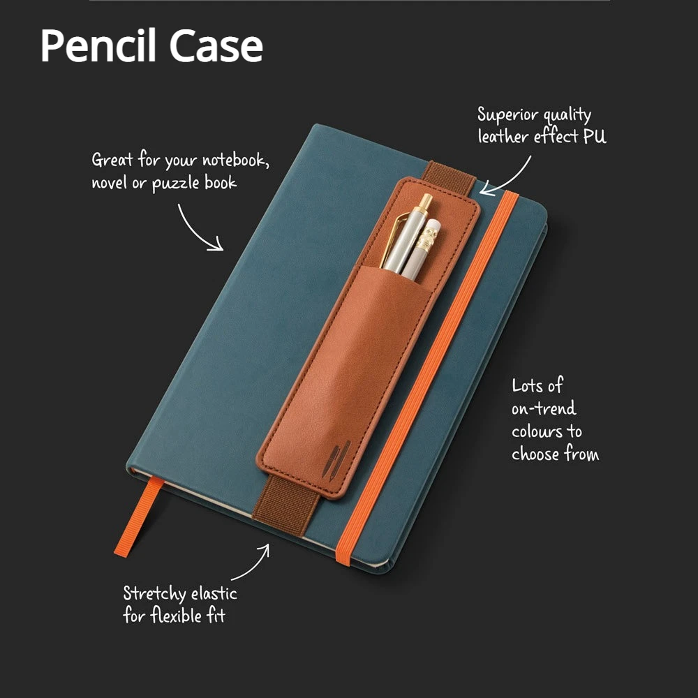 Pu-Leather-Pen-Bag-Elastic-Buckle-Book-Notebook-Fashion-School-Pen-Case ...