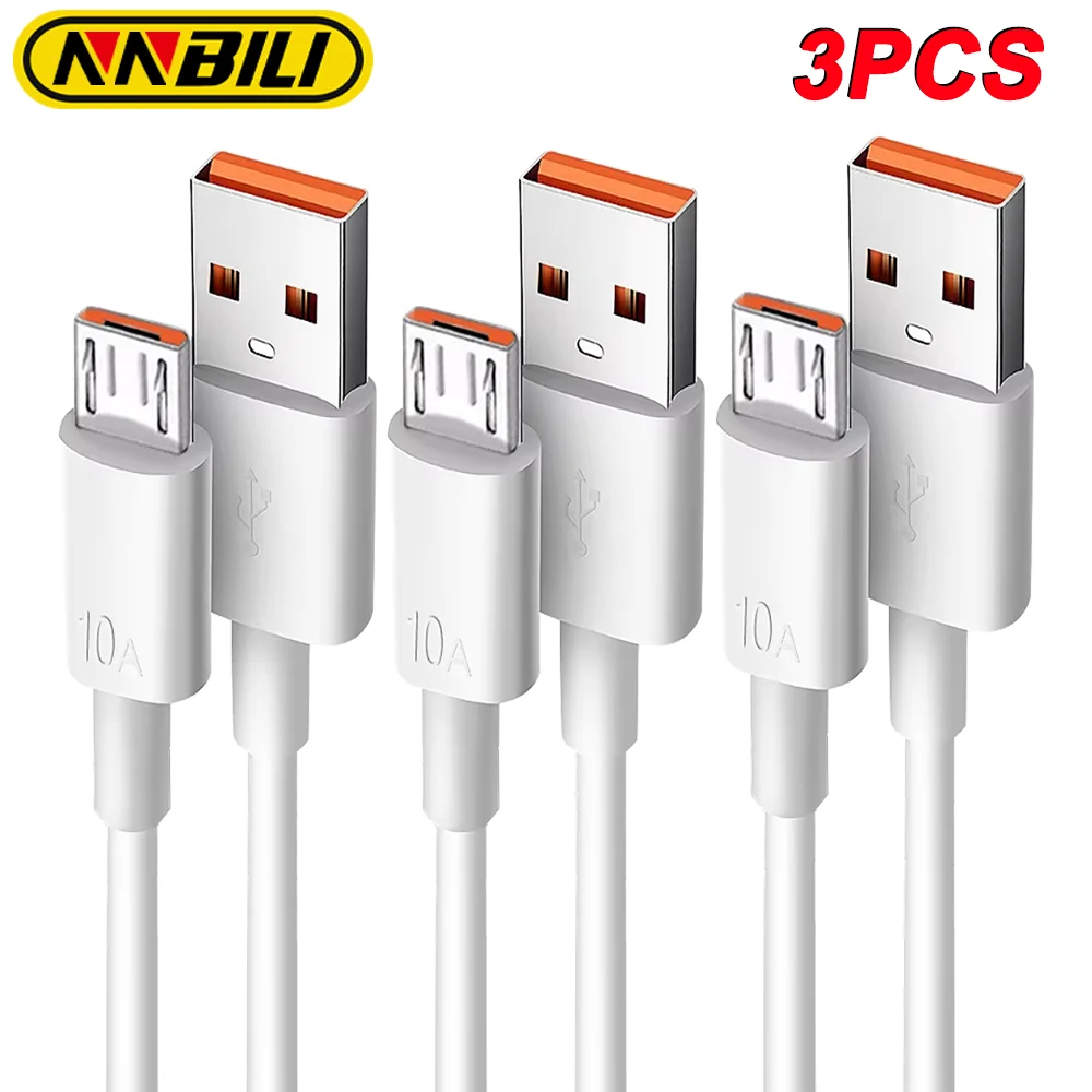 NNBILI 1-3PCS 10A Micro USB Cable Speed Fast Charging USB Cord For ...