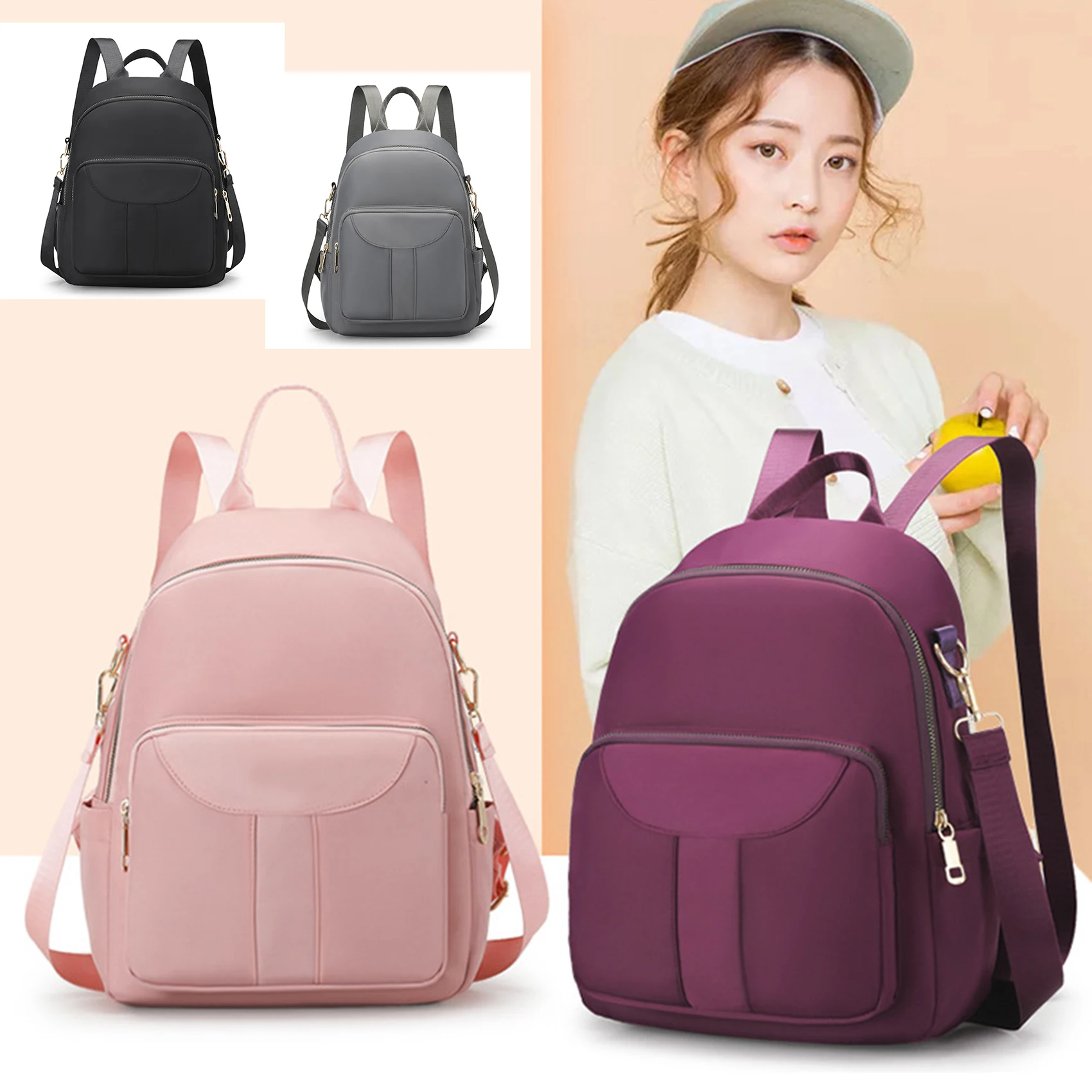 Korean-Version-Women-Backpack-Multifunctional-Design-School-for-Girls ...