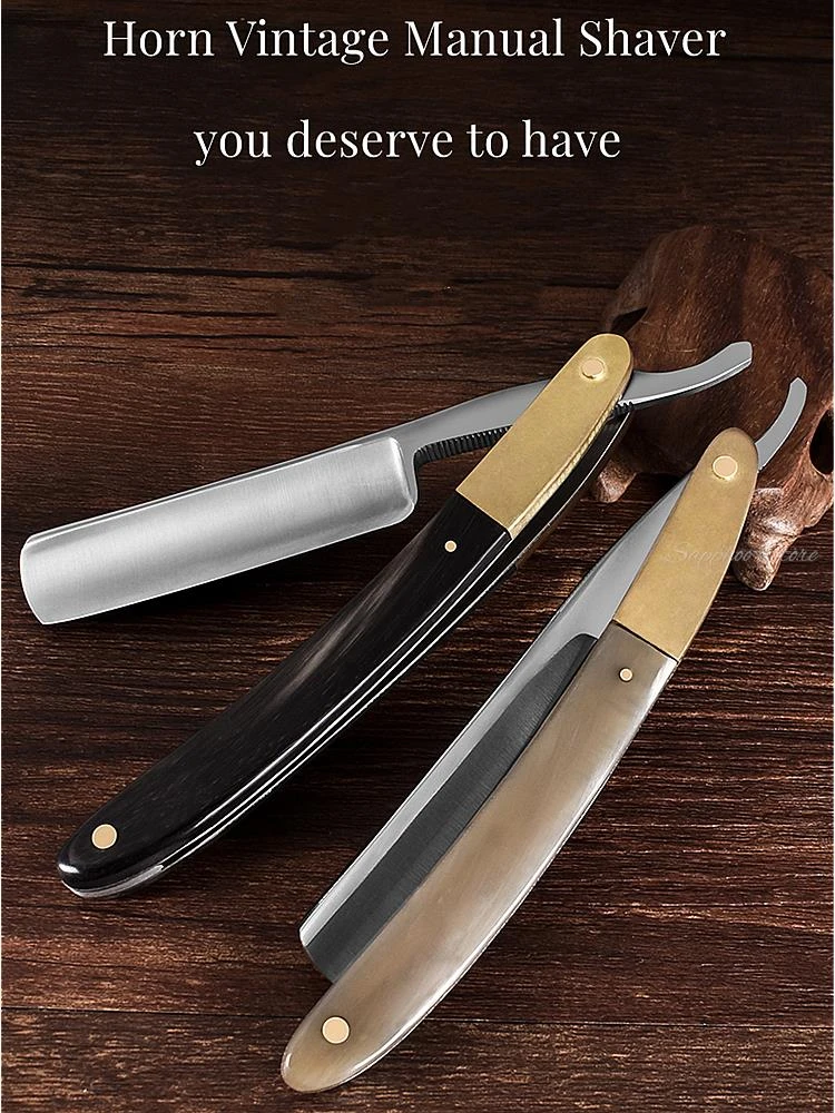 Japan 440c Steel Razor Straight Edge Stainless Steel Sharp Barber Razor ...