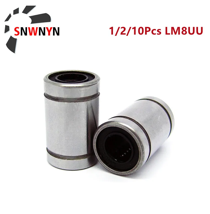 1-2-10pcs-LM8UU-Linear-Bearings-8mm-Linear-Bushing-For-CNC-Rods-Linear ...