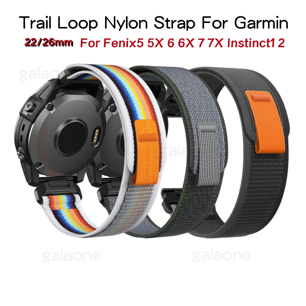 Trail-Loop-Nylon-Easy-Install-Strap-Wristband-For-Garmin-Fenix5-5Plus-6 ...