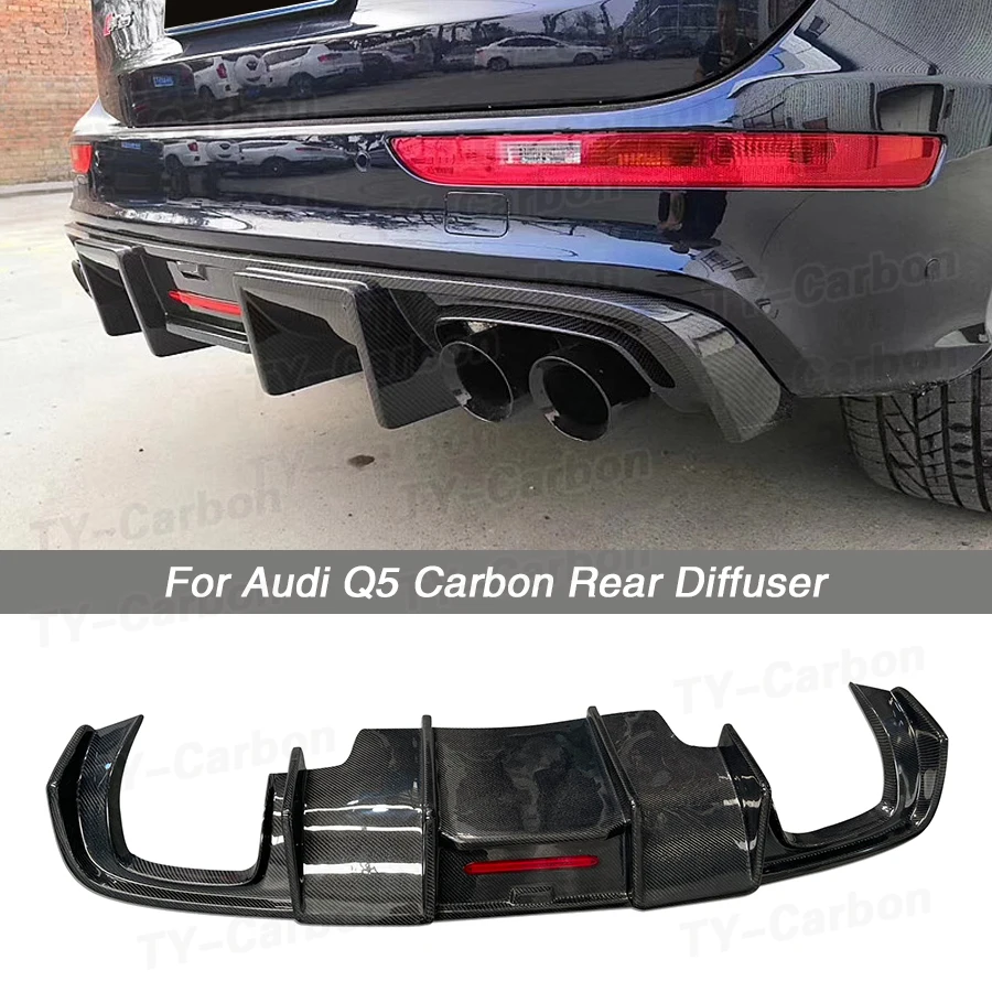 Real-Carbon-Fiber-K-Style-Rear-Bumper-Diffuser-for-Audi-Q5-SQ5-2012 ...