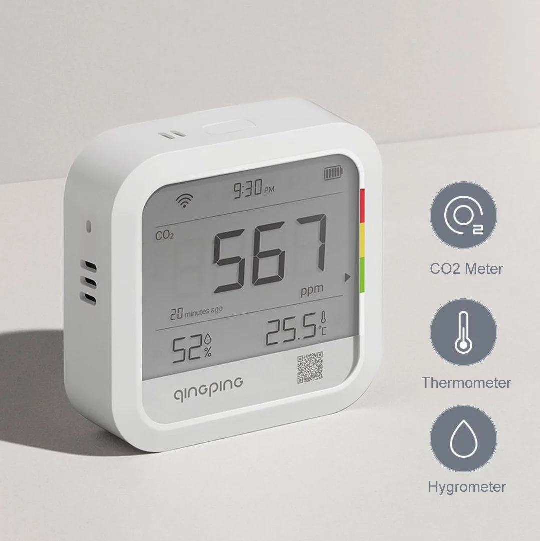 Xiaomi-Qingping-CO2-Meter-Air-Quality-Carbon-Dioxide-Detector-Alarm ...
