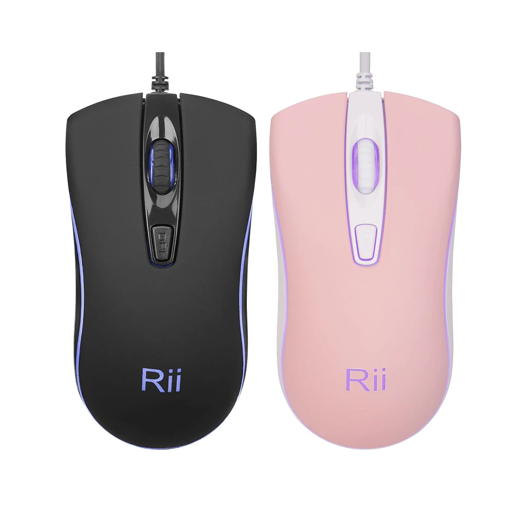 Rii-RM105-Wired-Mouse-Computer-Mouse-RGB-Backlit-2400-DPI-Levels ...