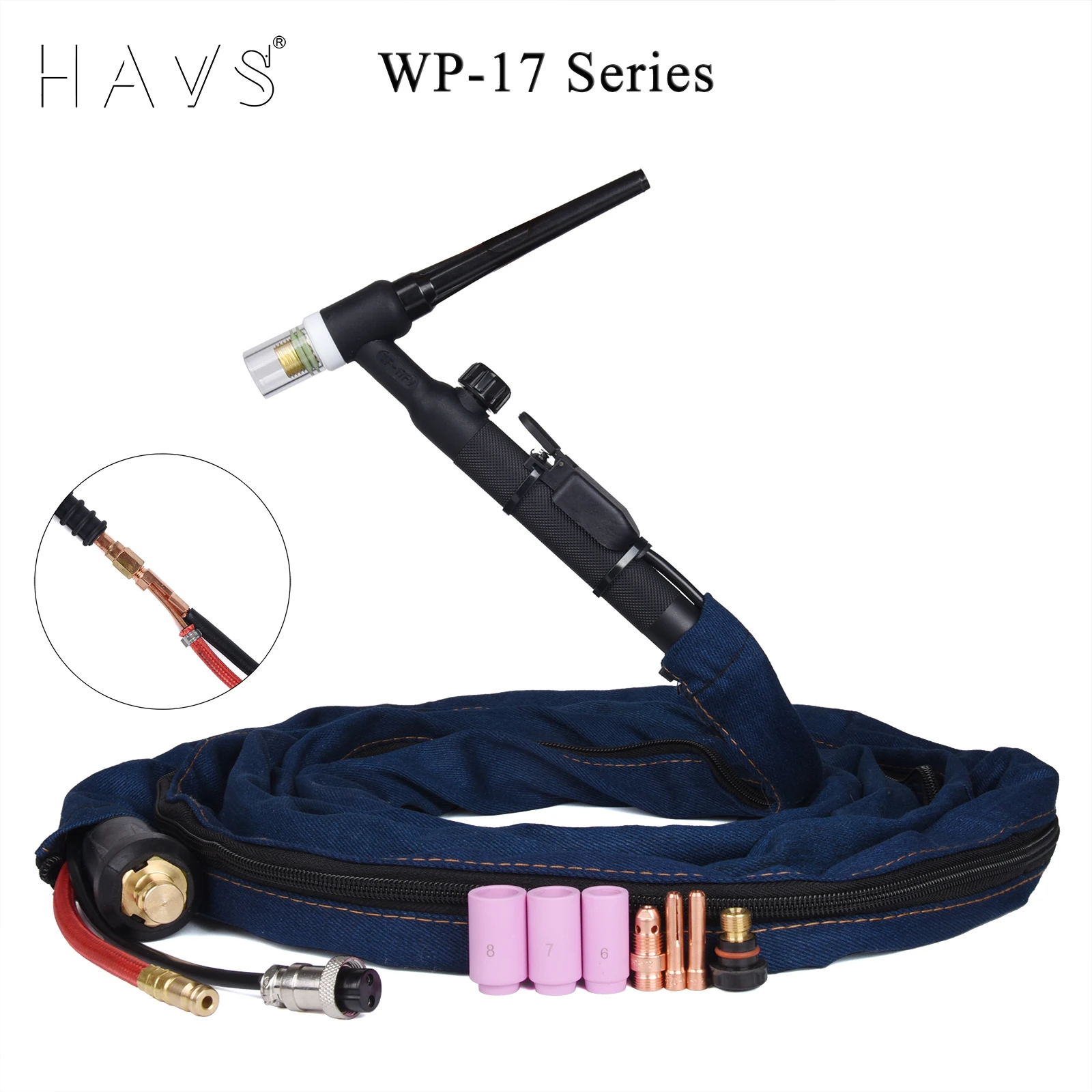 13FT-WP17FV-TIG-Welding-Torch-Flexible-Head-Gas-Valve-Separated-Type-w ...