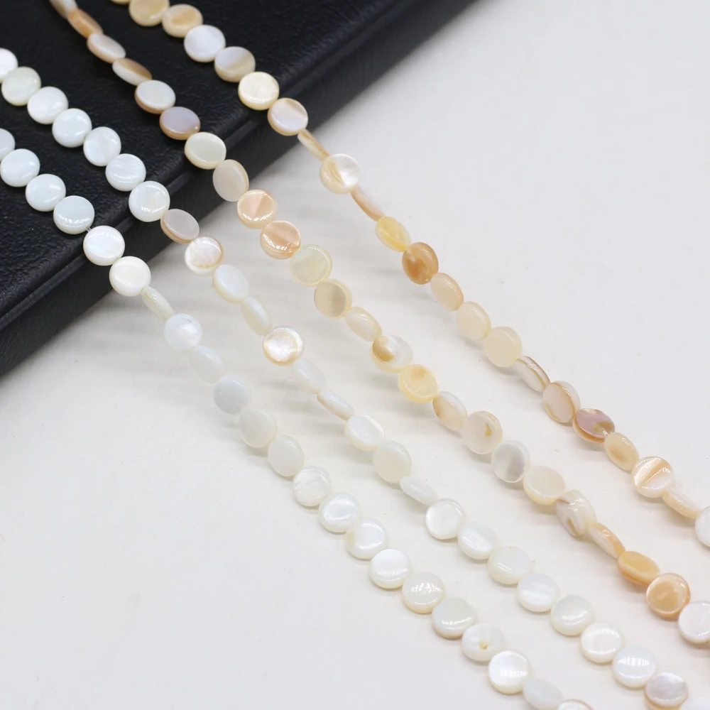 Natural-Shell-Beads-Mother-of-Pearl-Round-Sheet-Shape-Loose-Spacer ...