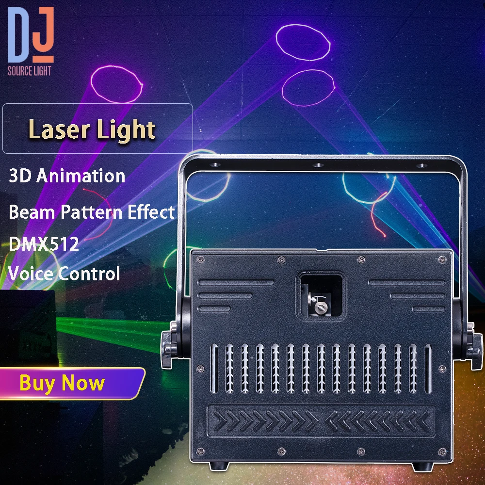 10W 12W 15W RGB Laser Light With ILDA 3D Animation Beam Pattern ...