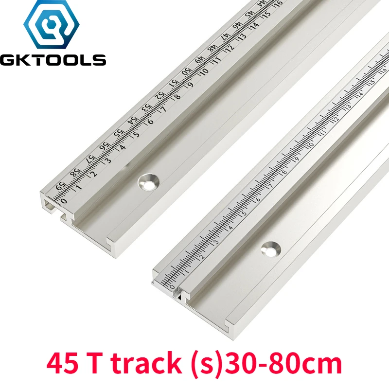 Gktools 45 Chute T Track With Scale Alloy T-tracks Slot Miter Track 300 ...