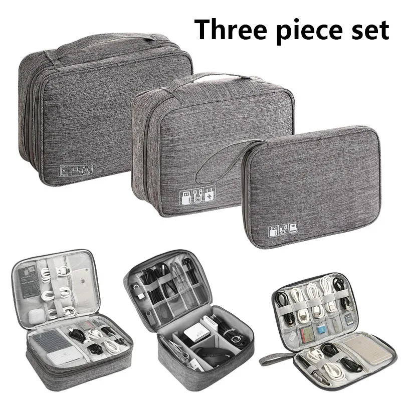 Portable Digital Storage Bag USB Gadget Waterproof Cable Organizer ...