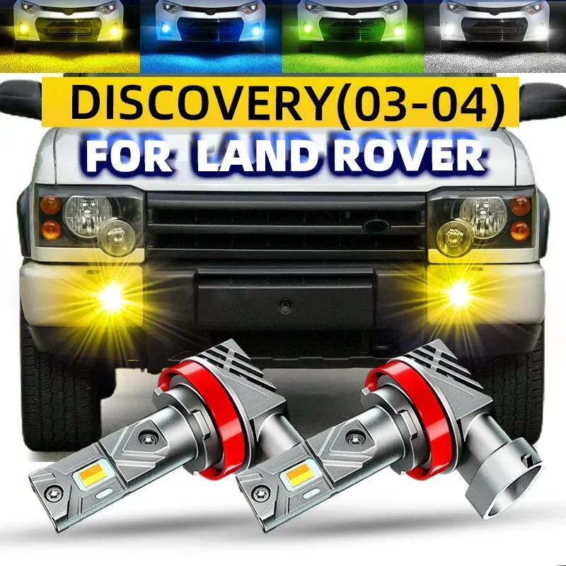 2pcs Car LED Front Fog Lights Bulbs Dual Colors Switchback White Yellow ...