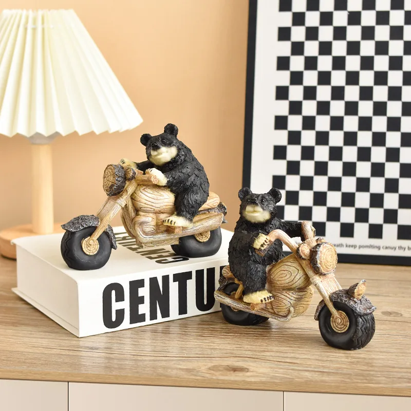Cute-Black-Bear-Figurine-Bionic-Animal-Statue-Model-Mini-Play-Baby ...